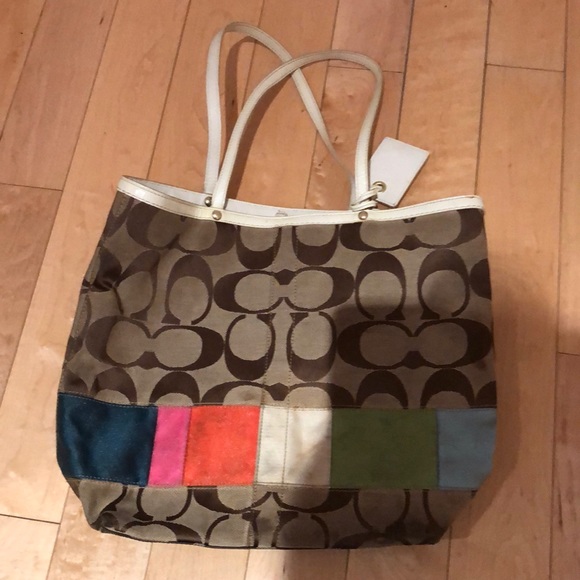 Coach | Bags | Coach Signature Logo Tote Bag | Poshmark